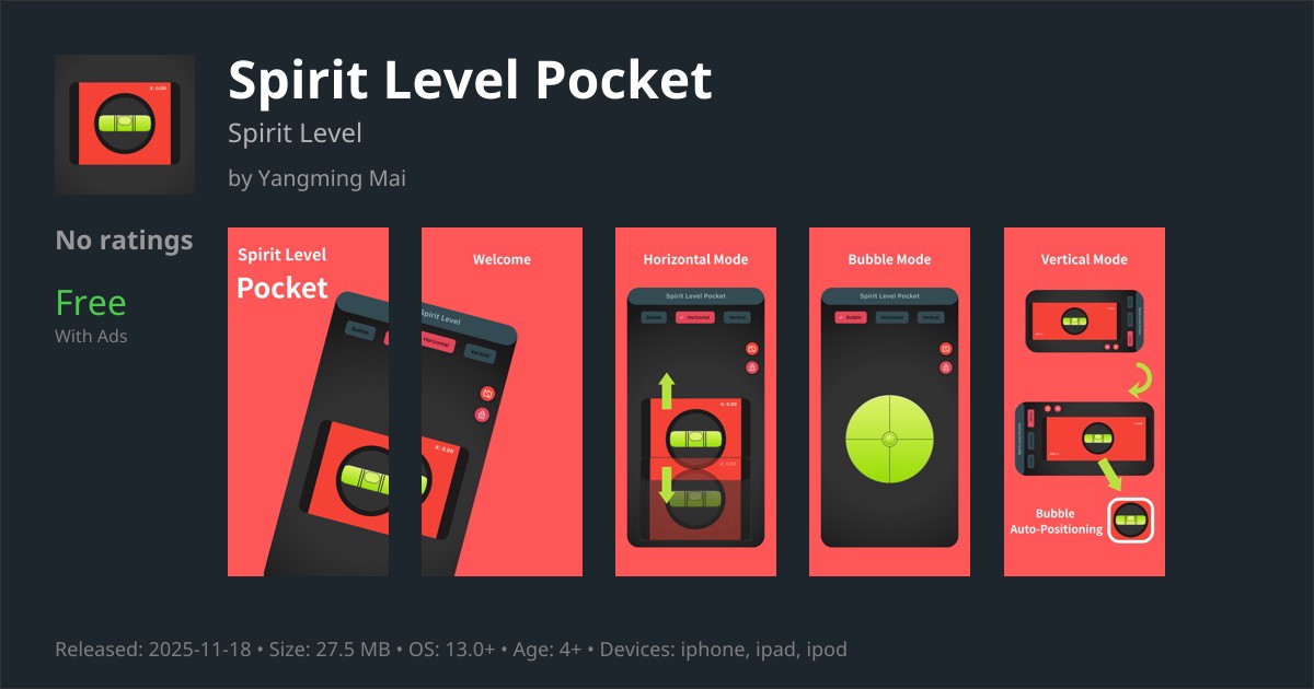 Spirit Level Pocket App Reviews – Features, Alternatives & User Ratings