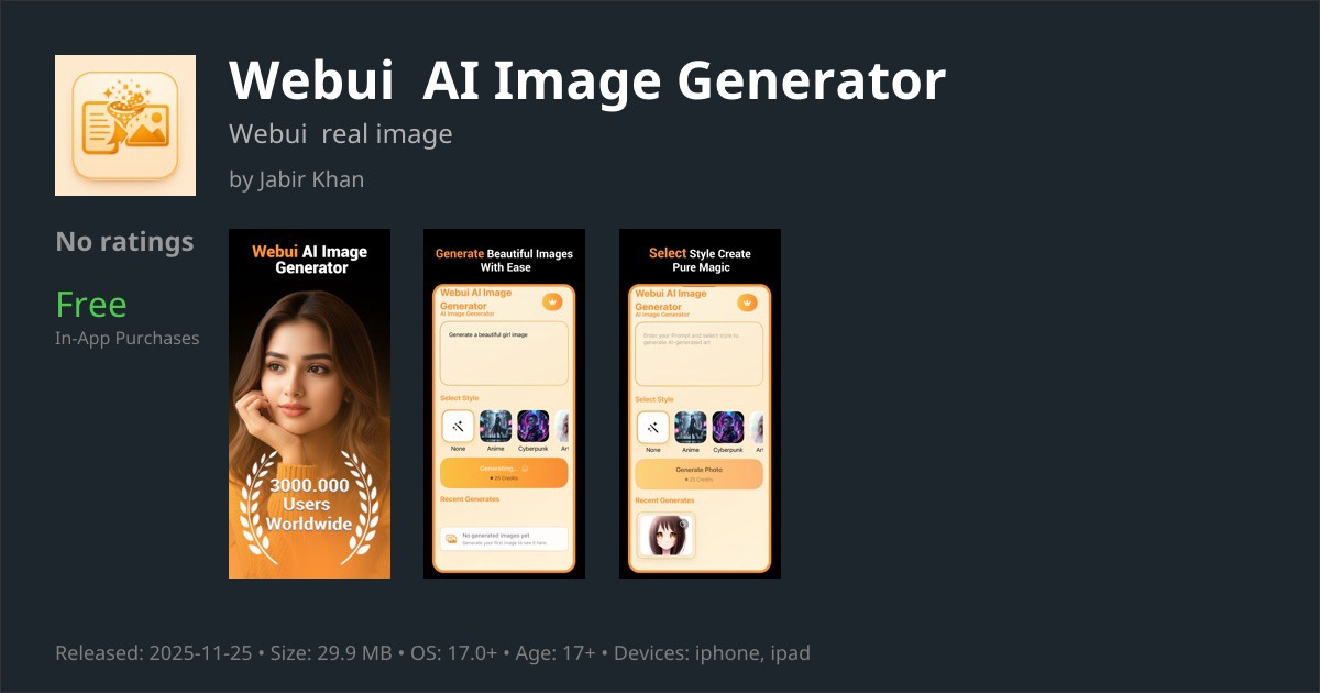 Webui AI Image Generator App Reviews – Features, Alternatives & User ...