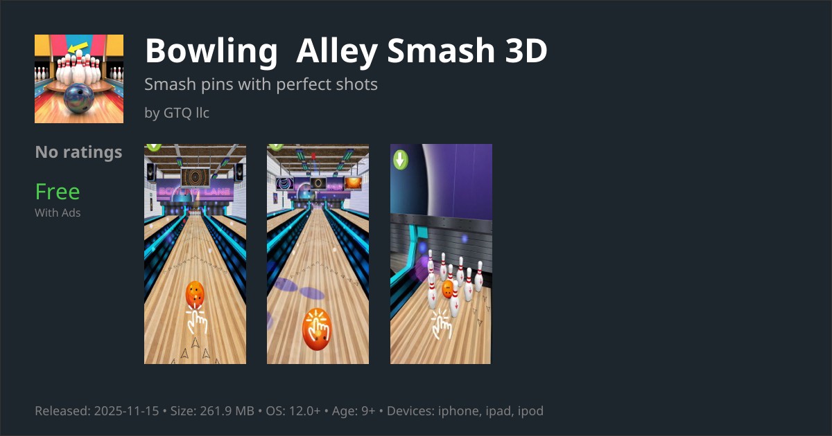 Bowling Alley Smash 3D game for iPhone — Download
