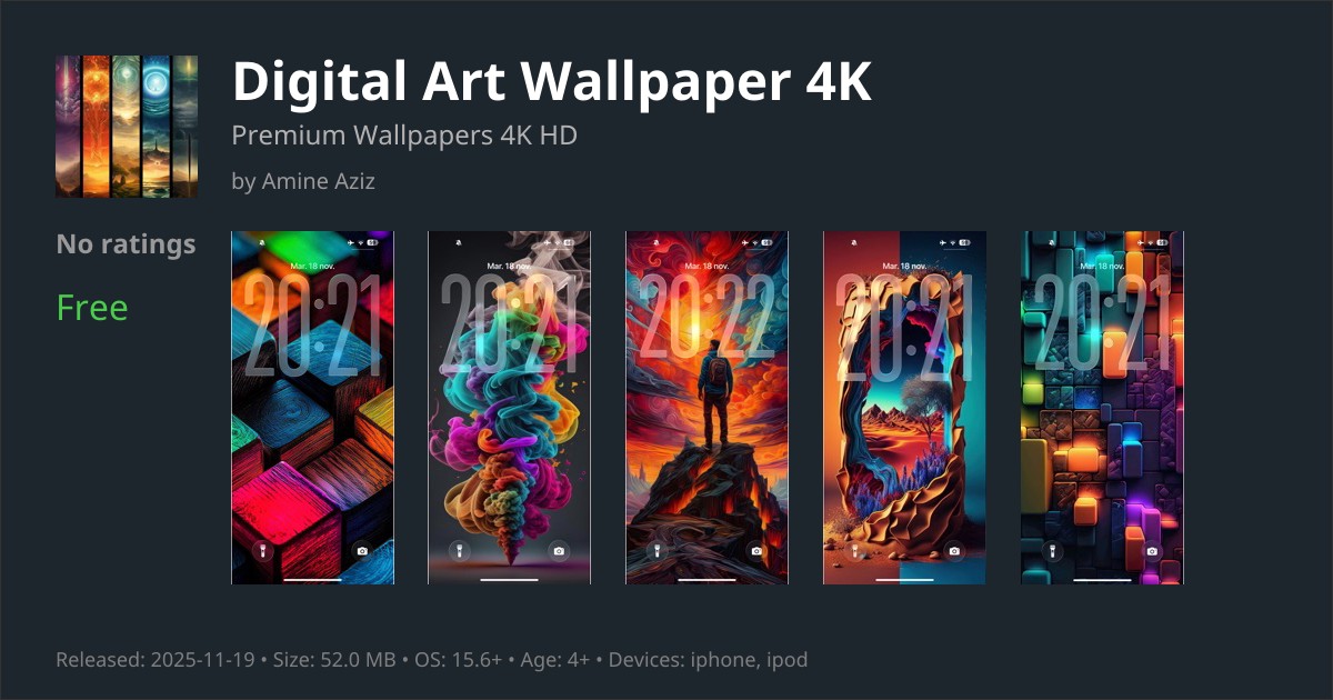 Digital Art Wallpaper 4K App for iPhone - Download