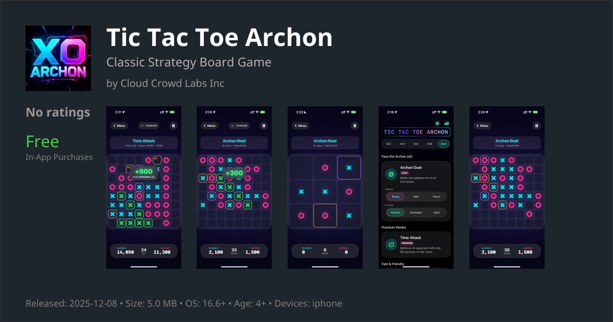 Tic Tac Toe Archon Game Reviews – Features, Pricing & User Ratings