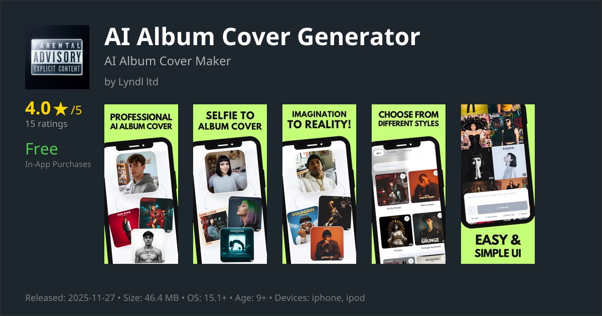 AI Album Cover Generator App Reviews – Features, Pricing & User Ratings