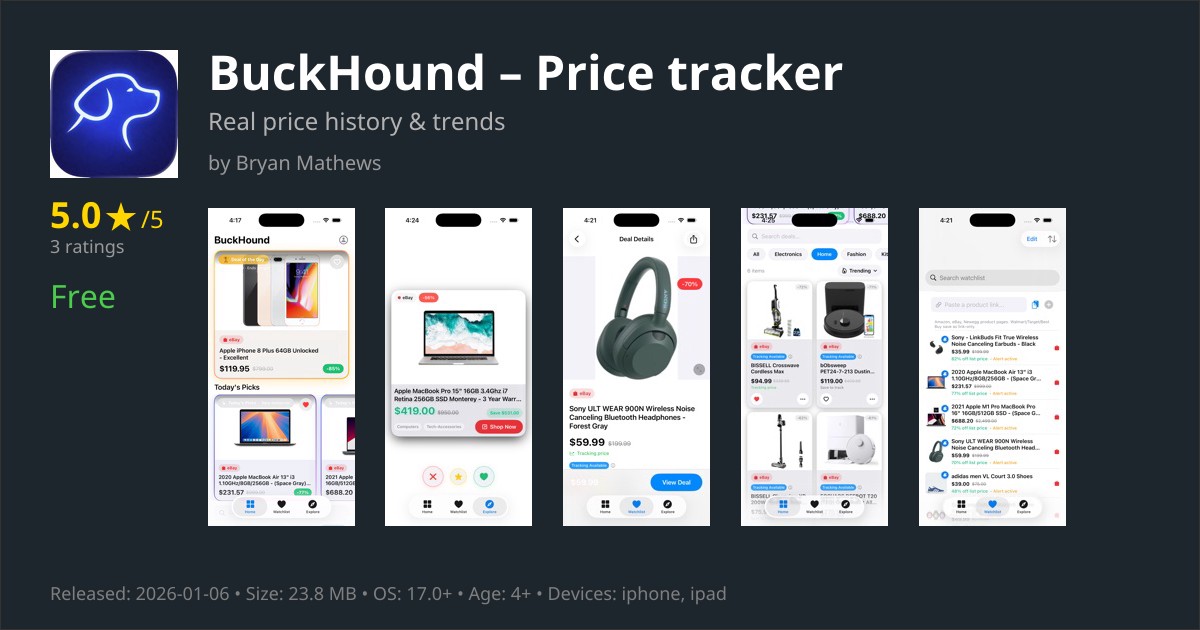 BuckHound App Reviews – Features, Alternatives & User Ratings