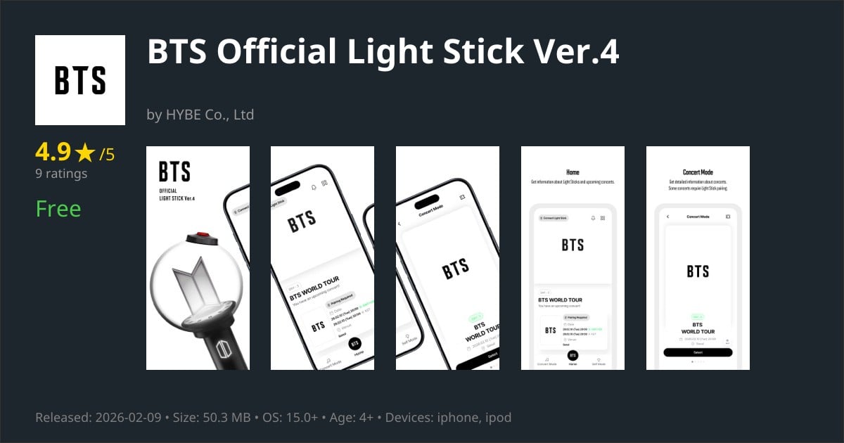 BTS Official Light Stick Ver.4 app for iPhone - Download