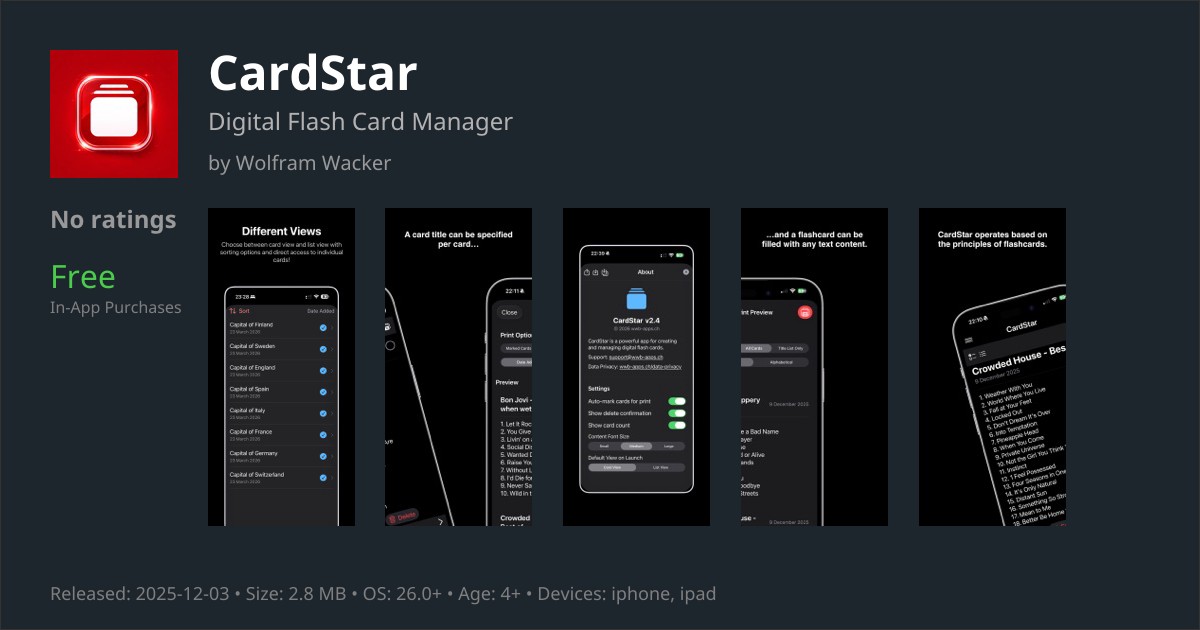CardStar App for iPhone - Download