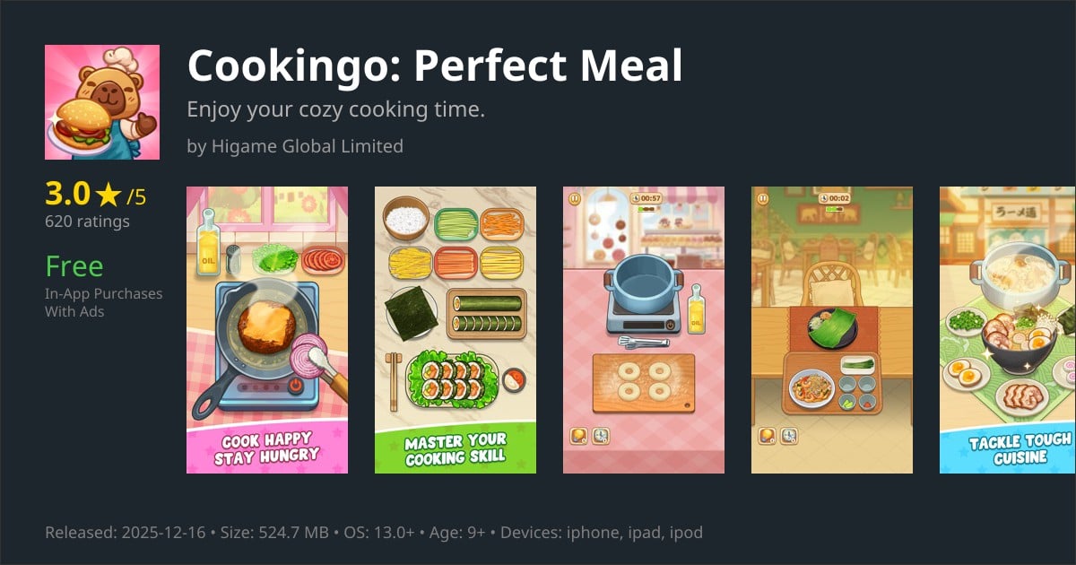 Cookingo: Perfect Meal - Relaxing Cooking Game