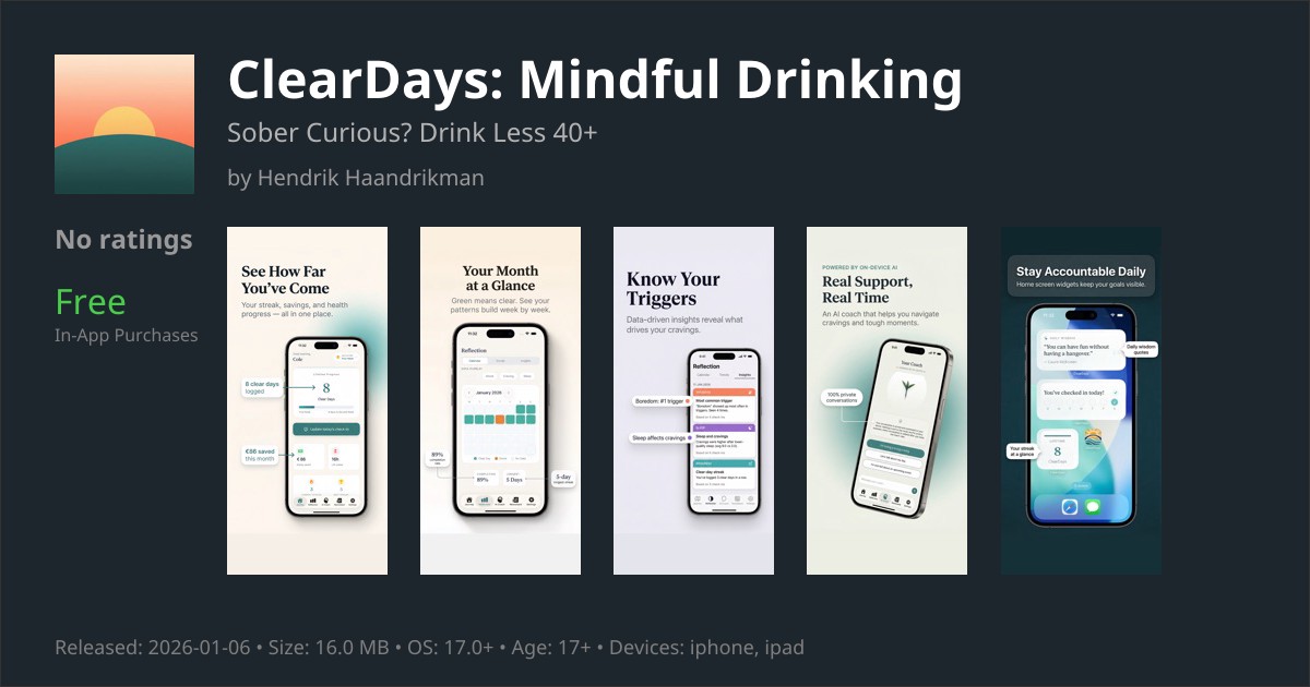 ClearDays app for iPhone — Download