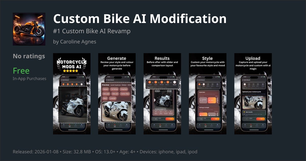 Custom Bike AI Modification app for iPhone - Download