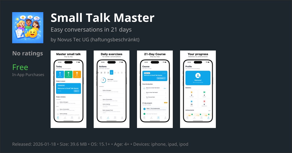 Small Talk Master App Reviews – Features, Pricing & User Ratings
