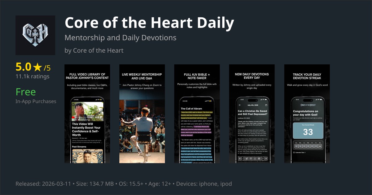 Core of the Heart Daily app for iPhone — Download