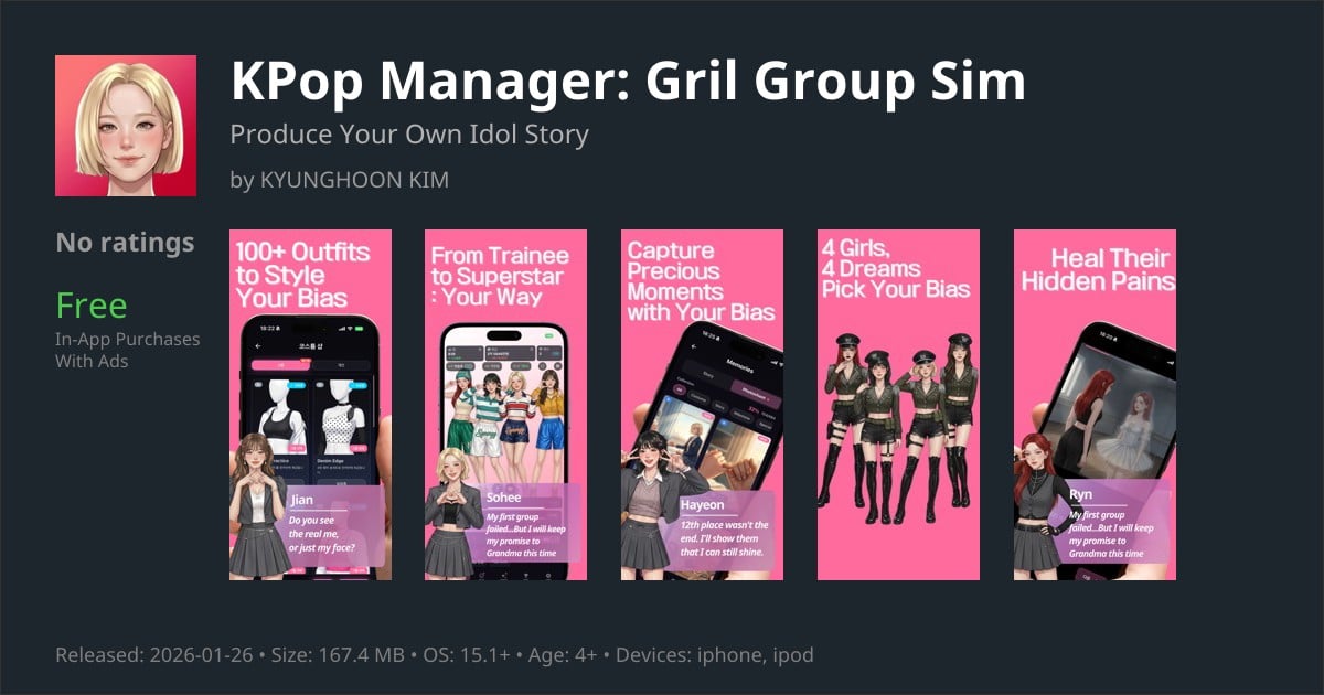 KPop Manager game for iPhone — Download