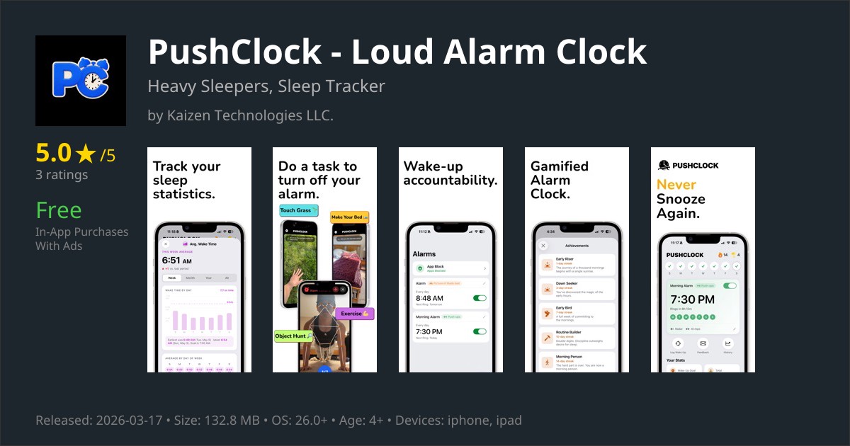PushClock app for iPhone — Download