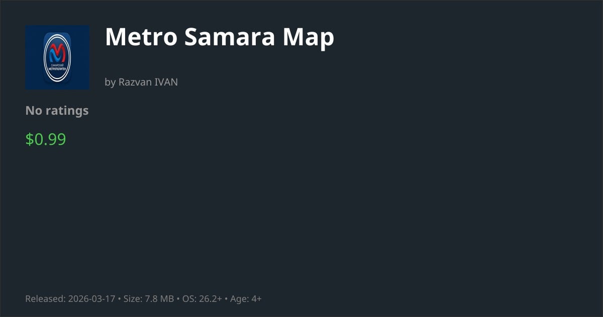 Metro Samara Map App Reviews – Features, Alternatives & User Ratings
