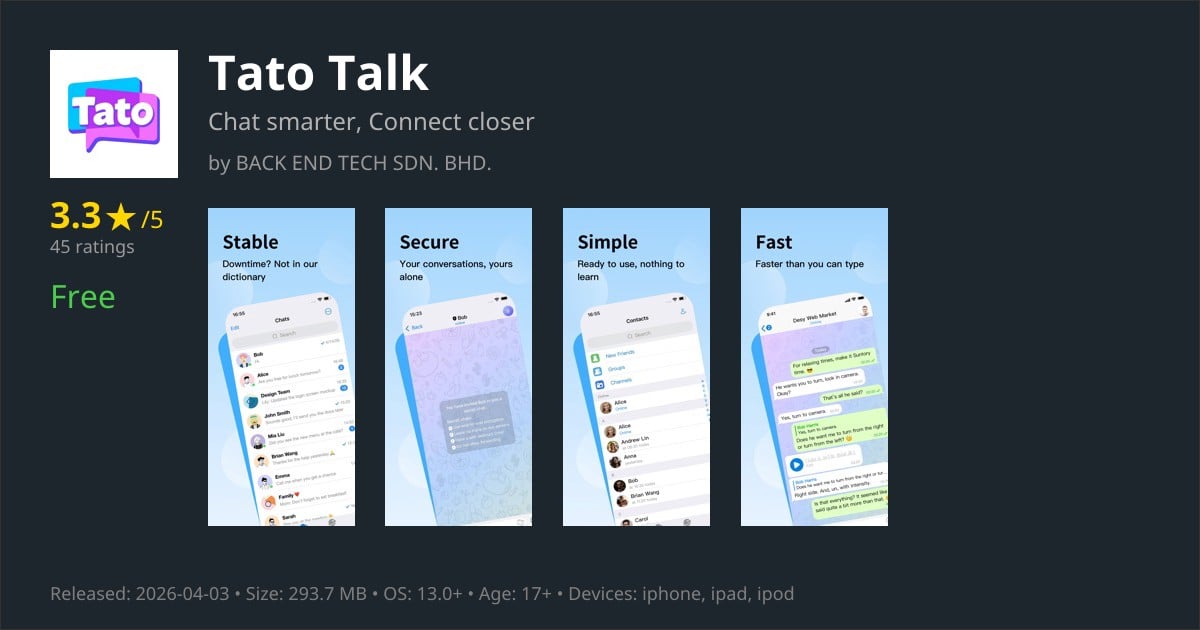 Tato Talk app for iPhone — Download