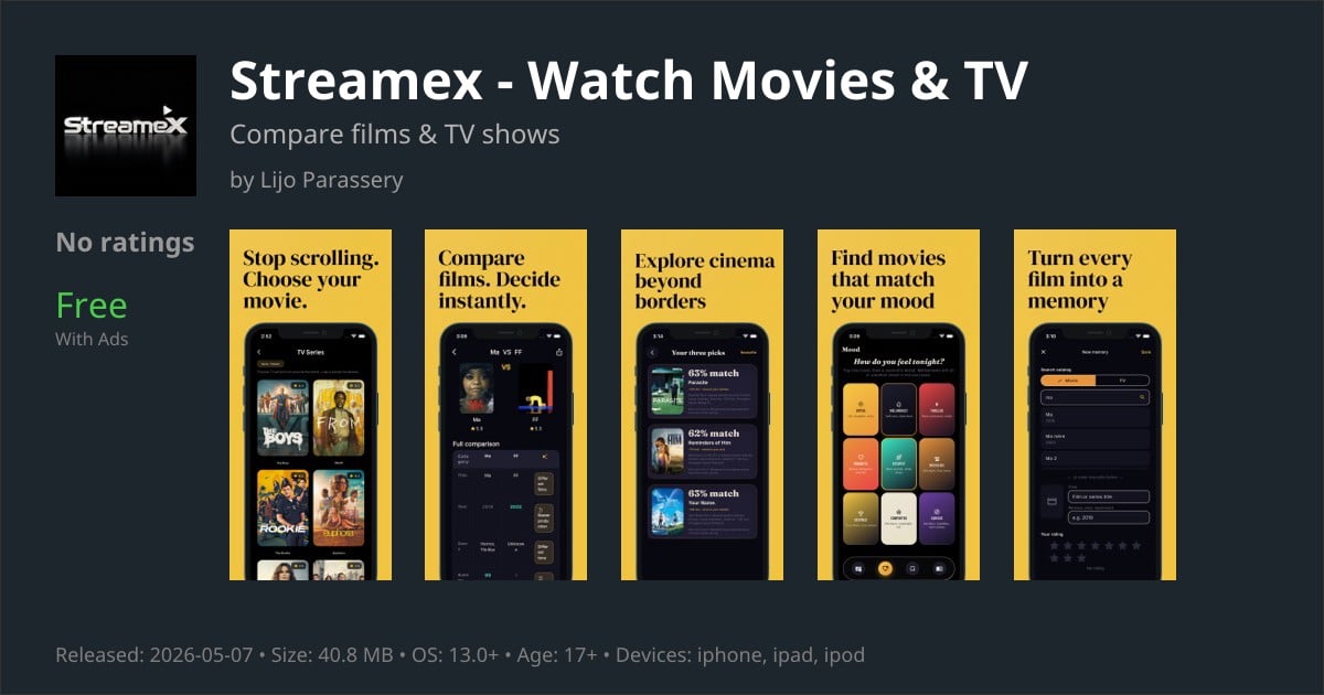 Streamex app for iPhone — Download