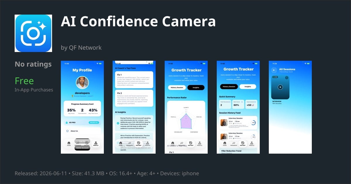 AI Confidence Camera app for iPhone — Download