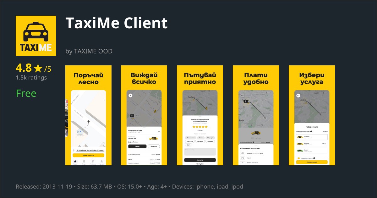 TaxiMe Client App Reviews – Features, Alternatives & User Ratings