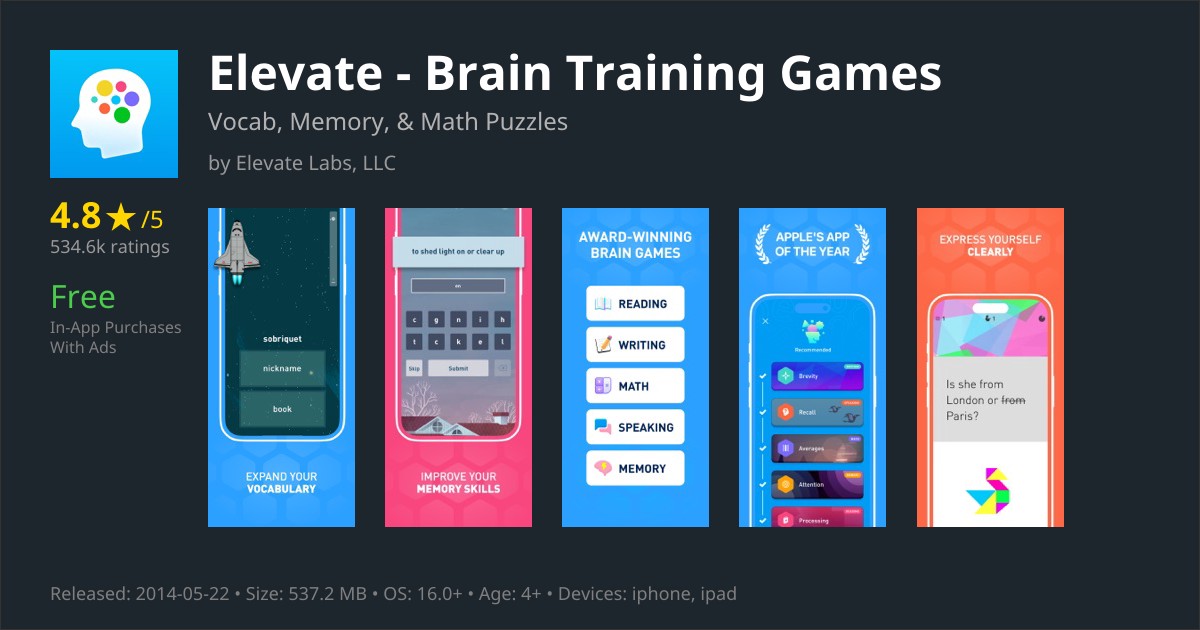 Elevate app for iPhone — Download