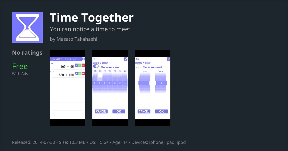 Time Together App for iPhone - Download