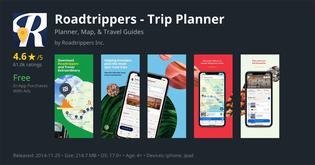 Roadtrippers app for iPhone — Download