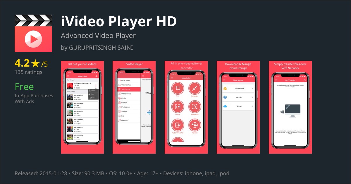 iVideo Player HD App Reviews – Features, Pricing & User Ratings