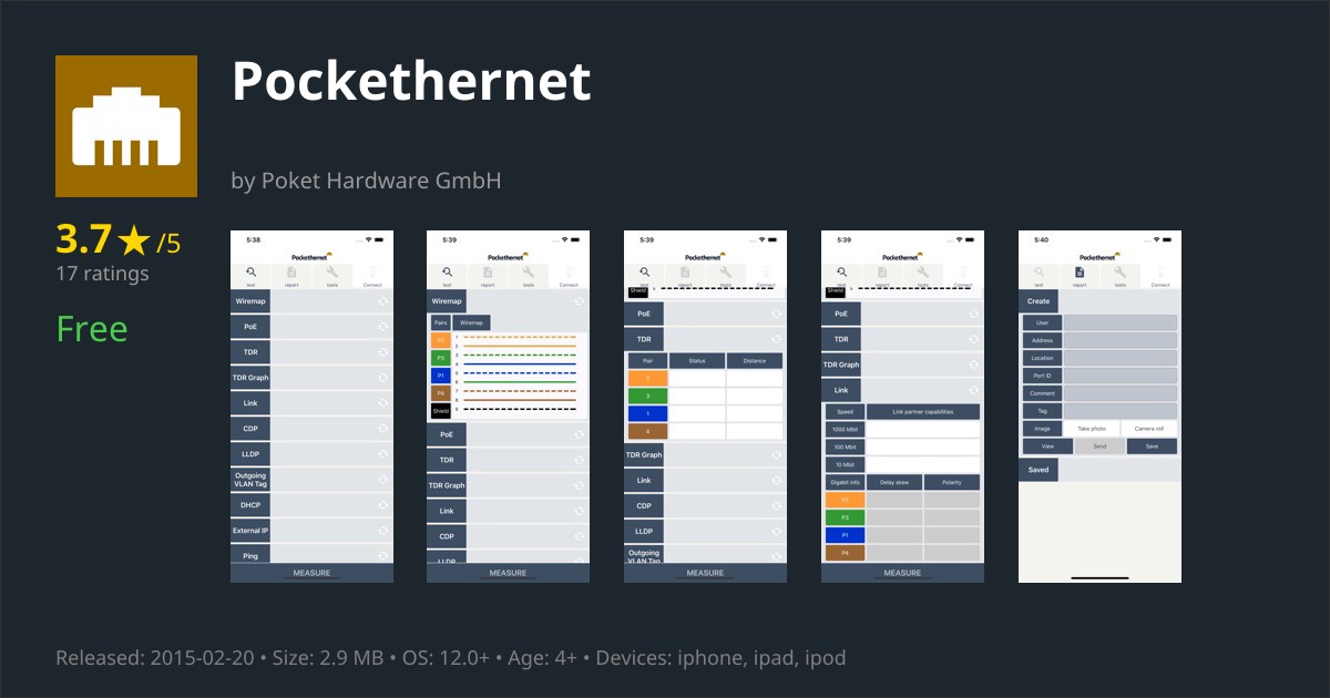 Pockethernet app for iPhone — Download