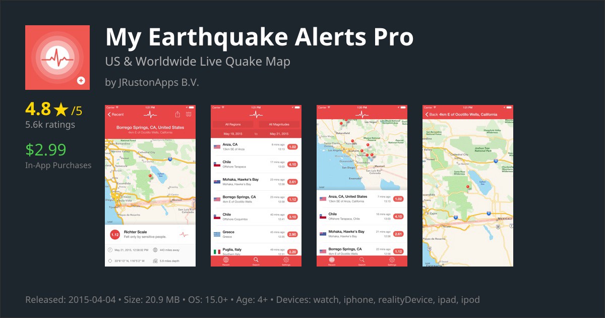 My Earthquake Alerts Pro - Live Quake Map & Alerts