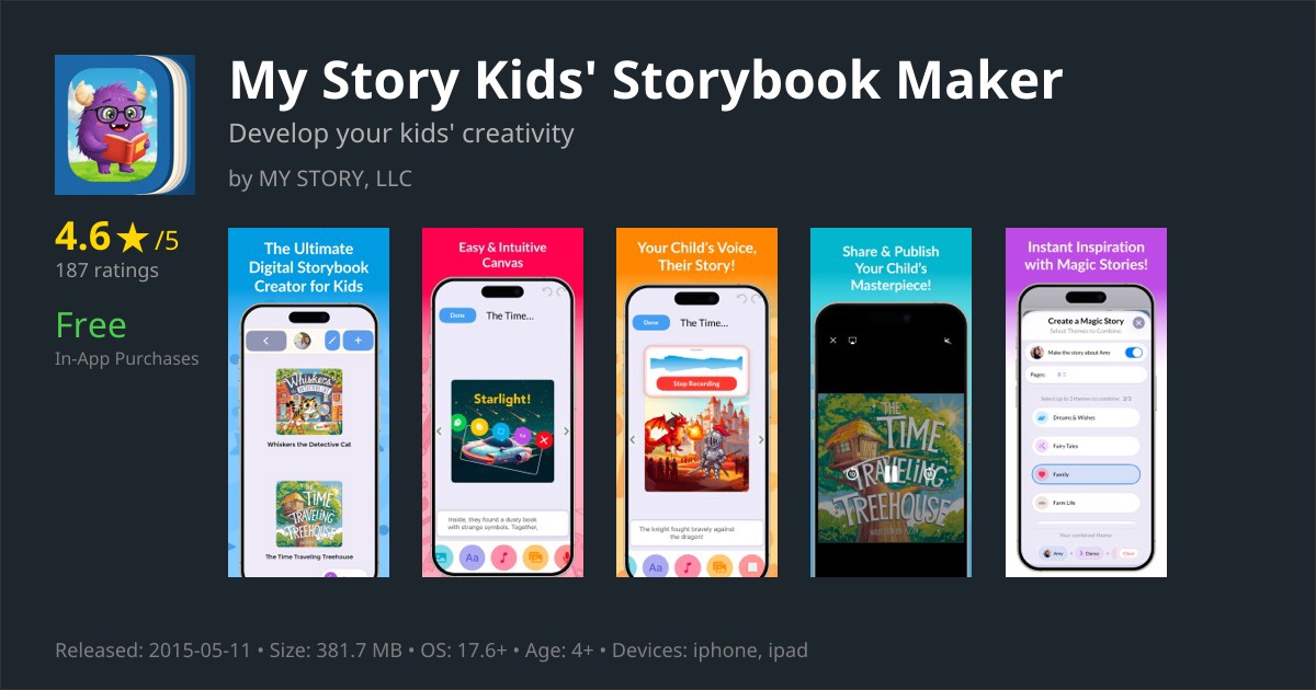 My Story Kids' Storybook Maker App Reviews – Features, Pricing & User ...