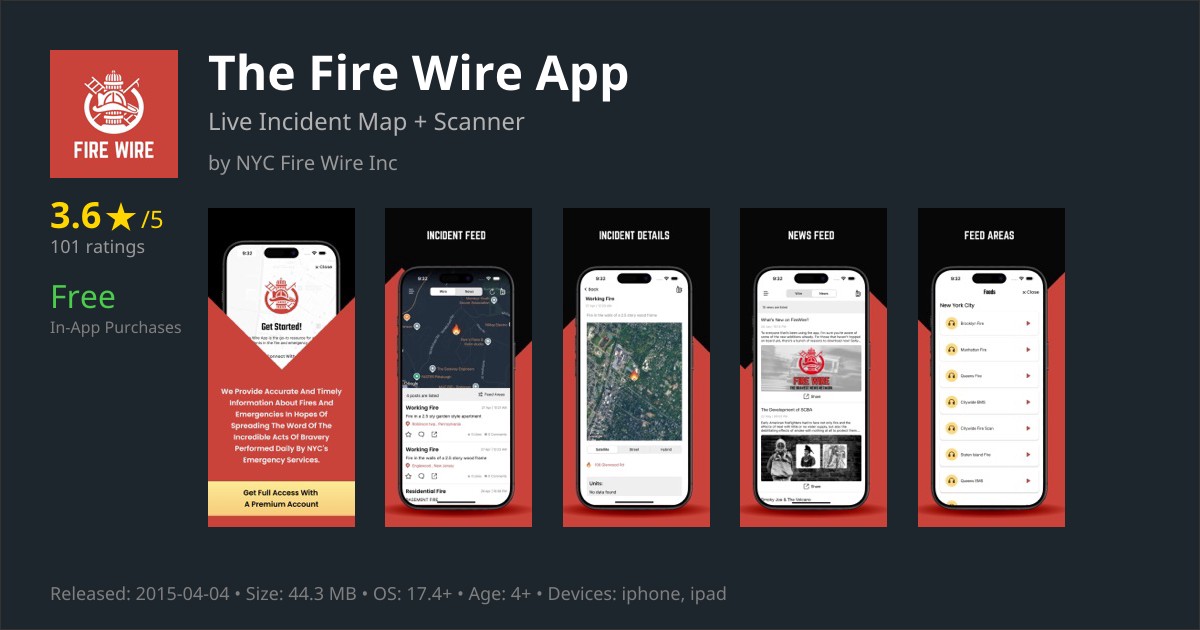 Fire Wire App - Live Incident Map & Scanner | AppsHunter