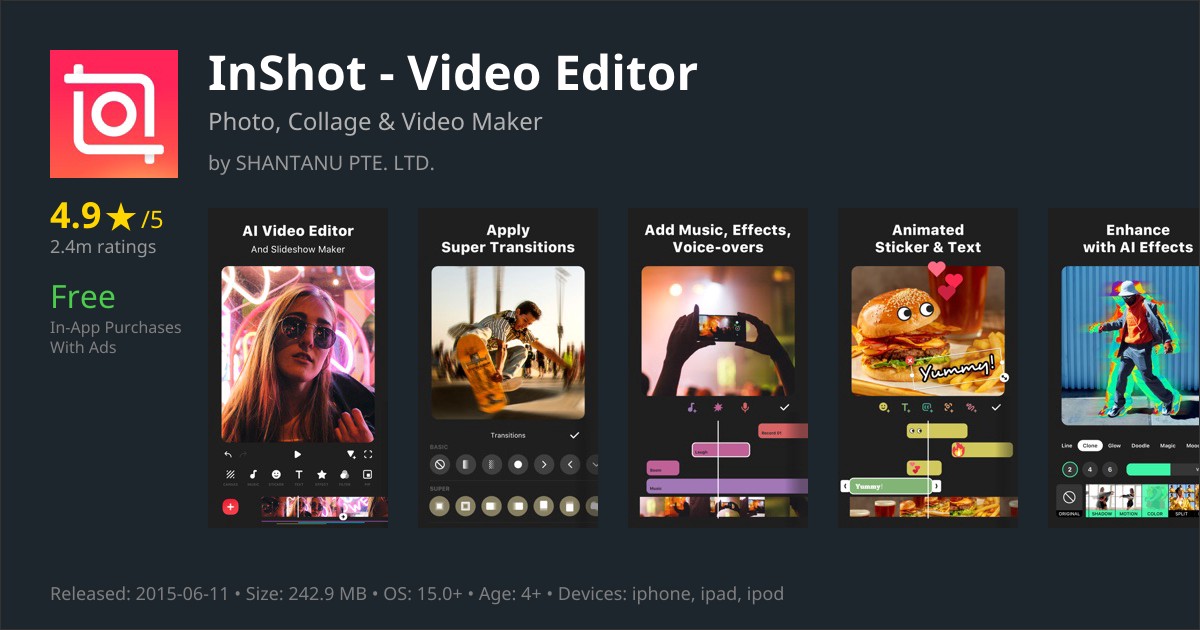 InShot app for iPhone — Download